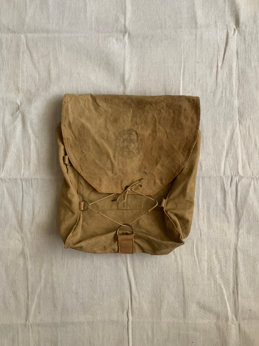 1940's BSA Canvas Backpack / Vintage 40's Boy Scouts of America ...