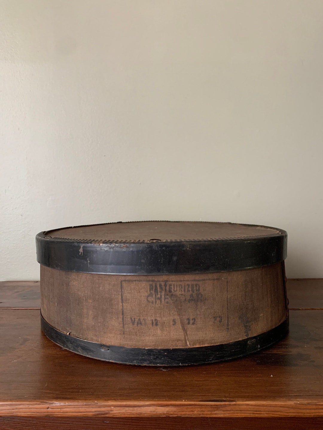 Antique Round Cheddar Cheese Wheel Box 14.5” Diam - Etsy