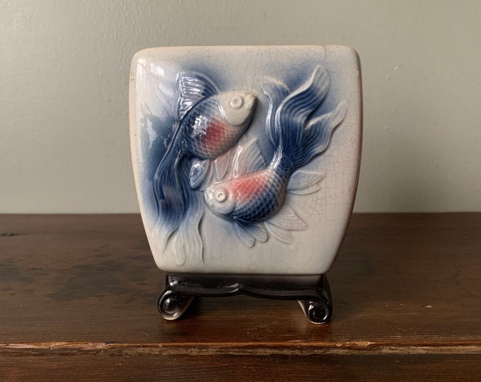 Vintage 1950’s Royal Copley Koi Fish Planter / Mid Century Small ...