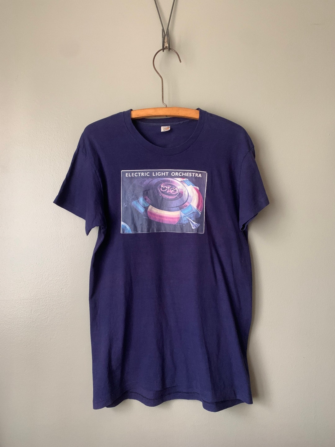 1970s Electric Light Orchestra Iron on Tee / Vintage 70’s ELO Spaceship ...