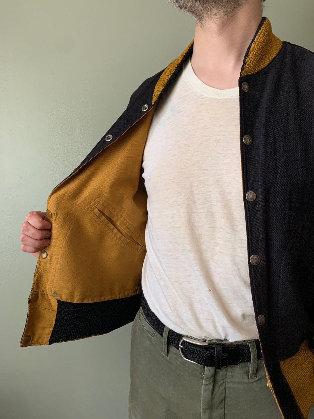 1940s Powers Athletic Wear Reversible Cotton Bomber Jacket / Vintage ...