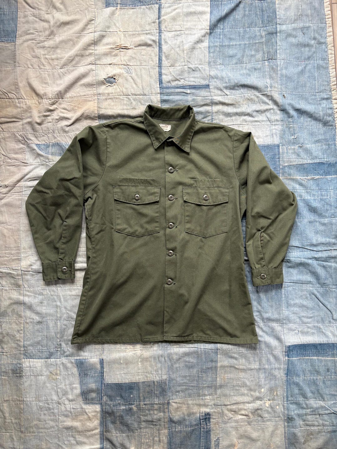 Vintage 1970s US Army OG-507 Button up Utility Shirt - Etsy