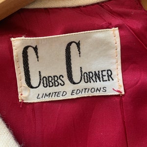 1950's Cobbs Corner Wine Red Shift Dress With Neck Bow / Vintage 50's ...
