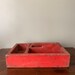 Antique Primitive Red Box Tray Caddy / Vintage 1930's 1940's Distressed ...