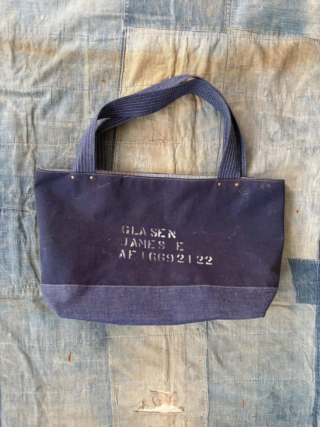 Upcycled USN Barracks Bag Tote / Handmade Heavy Duty Canvas Military Us ...
