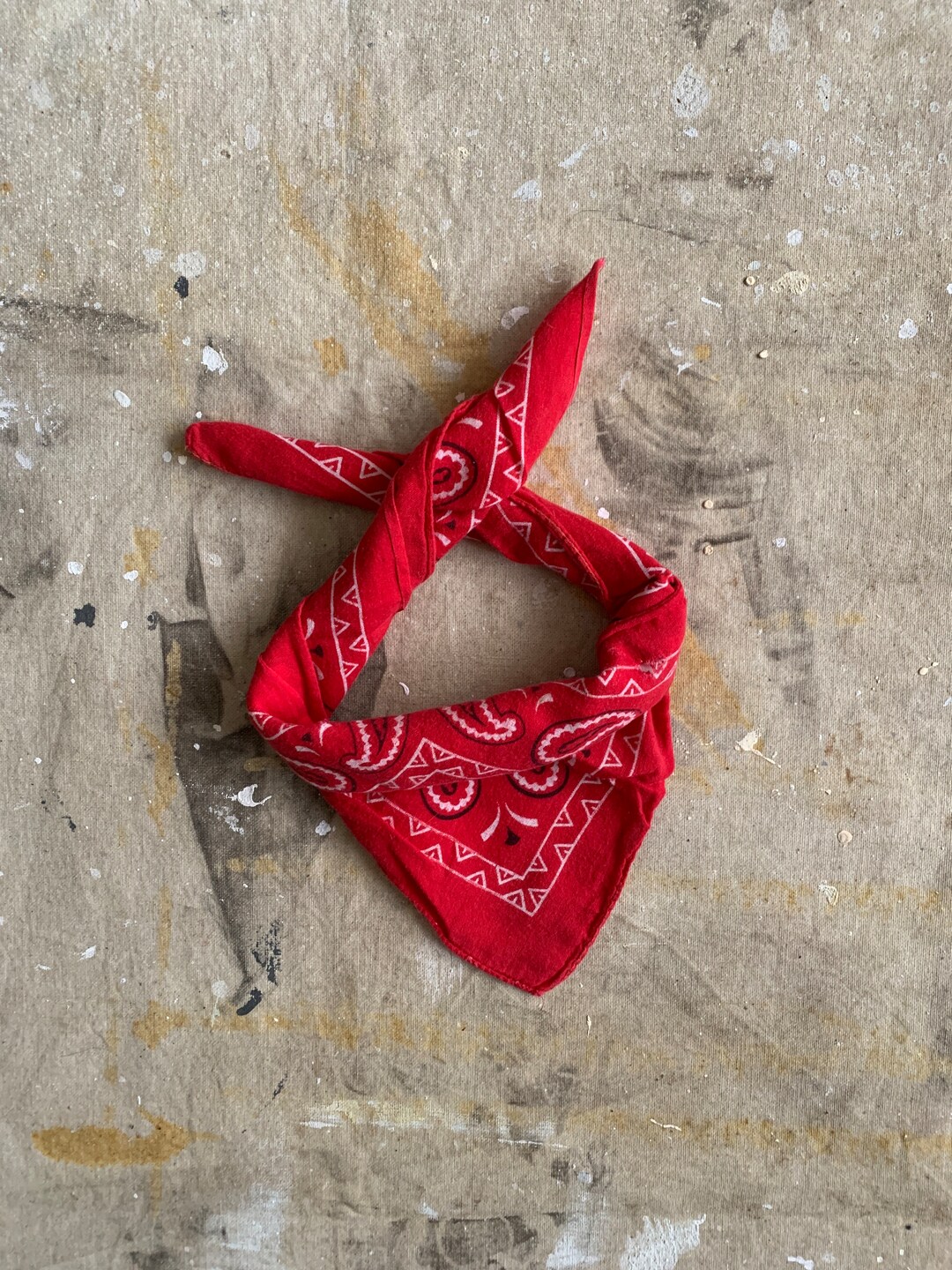 1960s Fast Color Red Cotton Bandana / Vintage 60’s Self Edge Selvedge ...