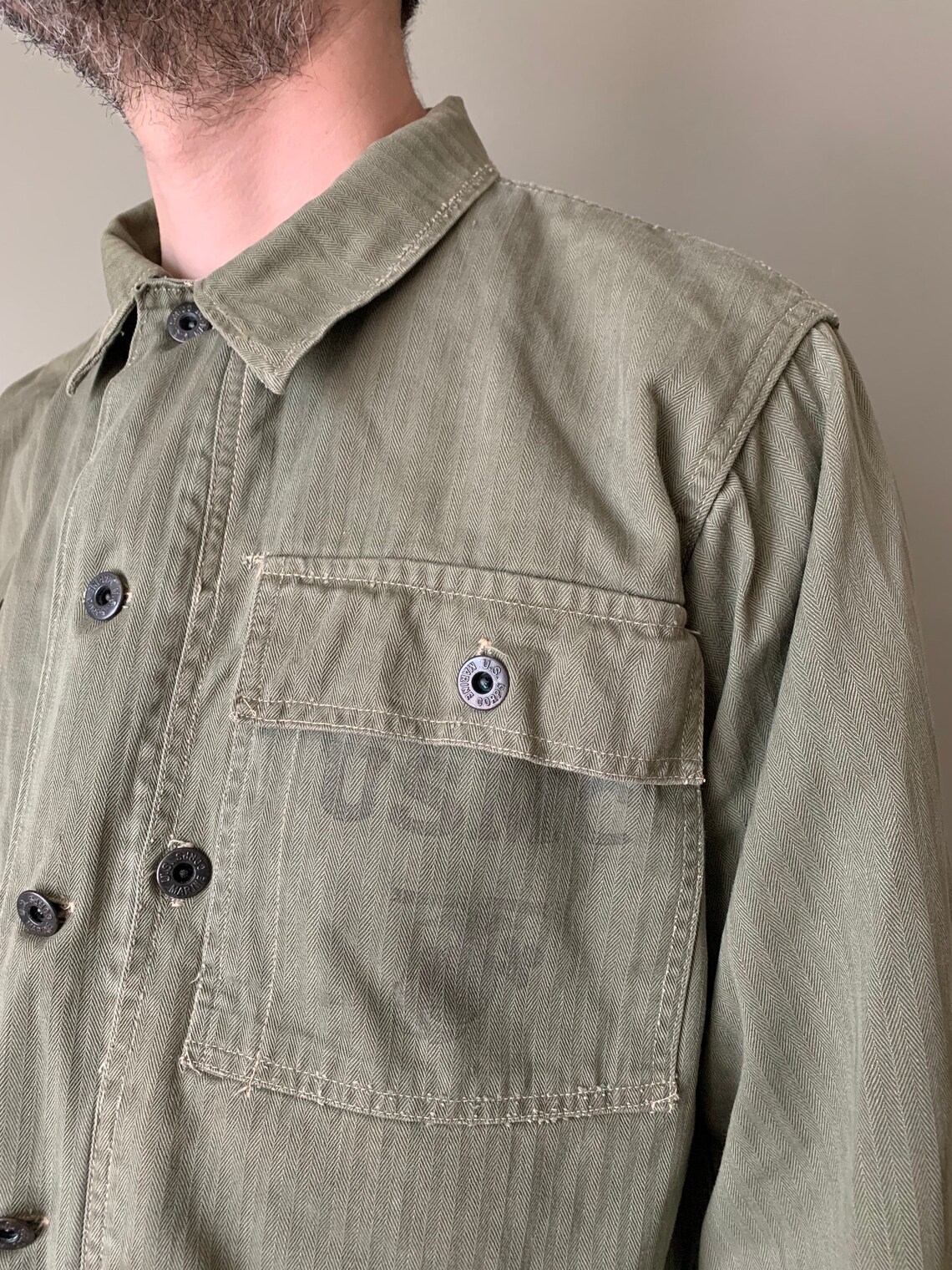 1940s WWII Era USMC P44 Herringbone Jacket / Vintage Antique - Etsy