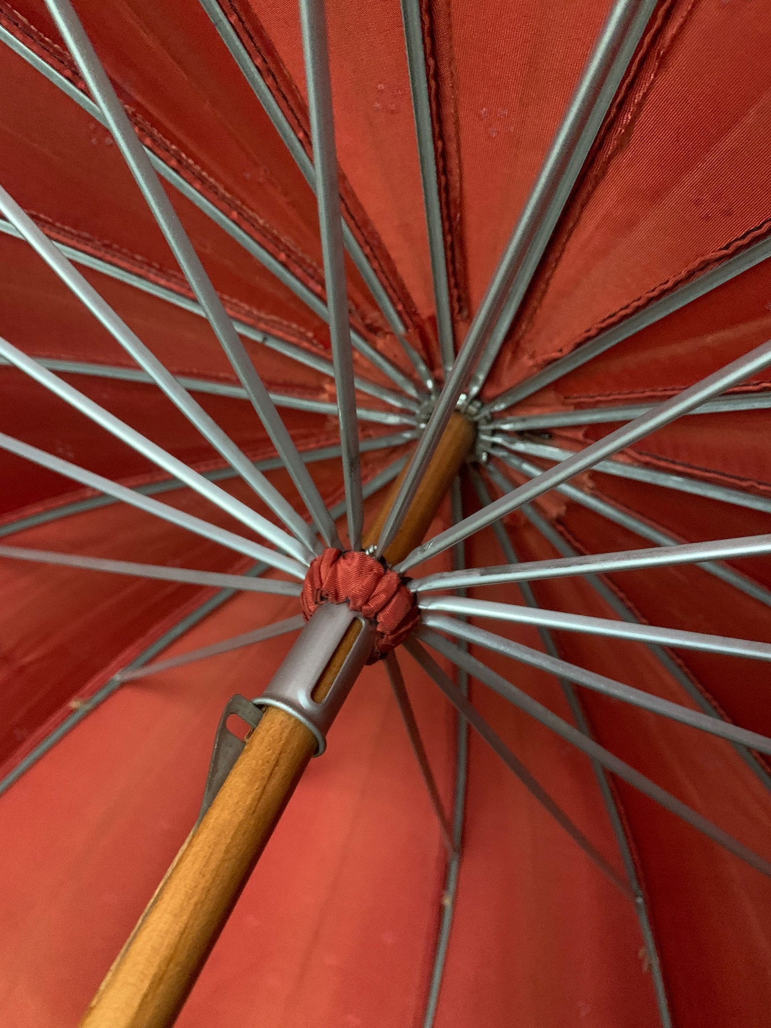 1930s Art Deco Umbrella With Amber Bakelite Handle / Vintage Antique 30 ...