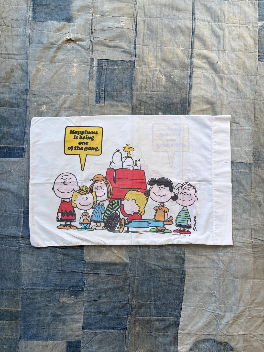 Vintage Single Peanuts Gang Pillowcase / Snoopy Charlie Brown Sham - Etsy