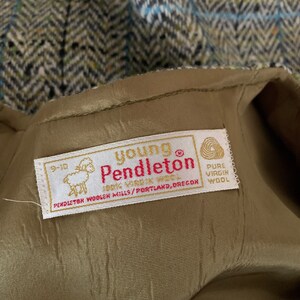 1970s Pendleton Plaid Wool Two Piece Vest and Pants Set / Vintage 60s 70s Tartan Young Pendleton ...