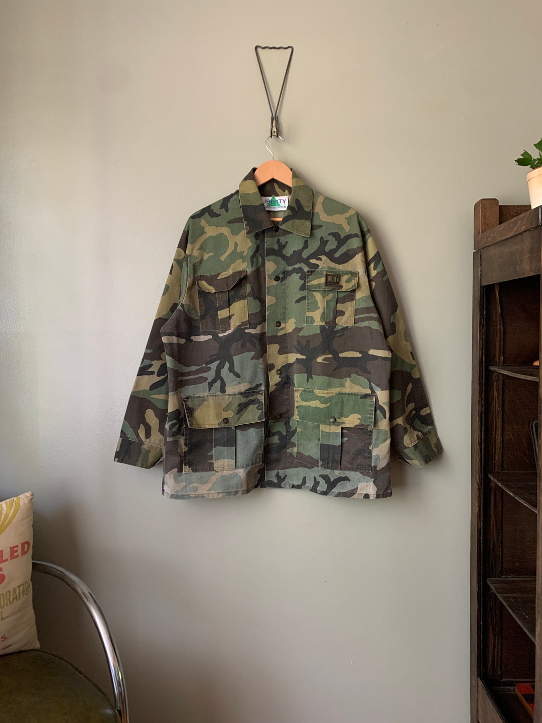 1990s Liberty Camo Hunting Jacket / Vintage 90's Camouflage Made in USA ...