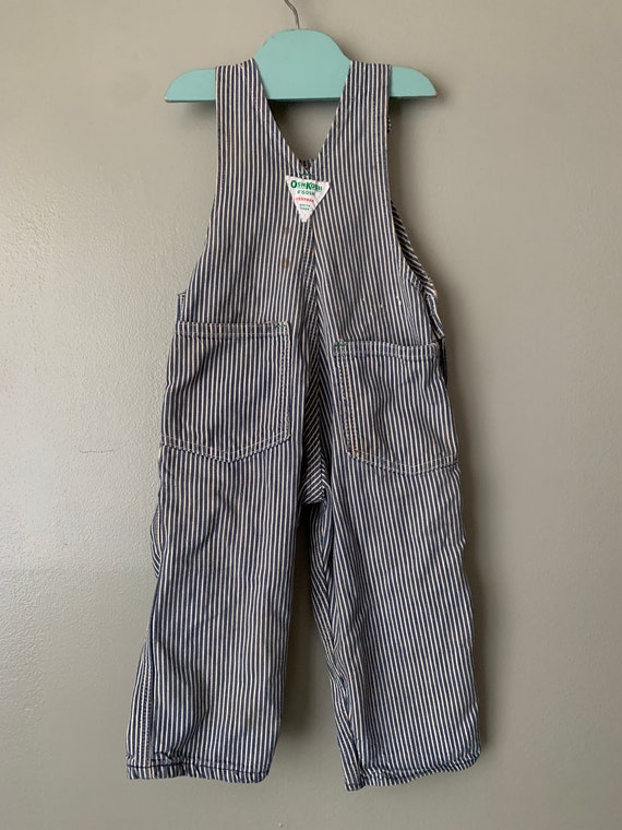 1970s Kida OshKosh Hickory stripe Overalls / vintage … - Gem 1970s Kida OshKosh Hickory stripe Overalls / vintage … - Gem