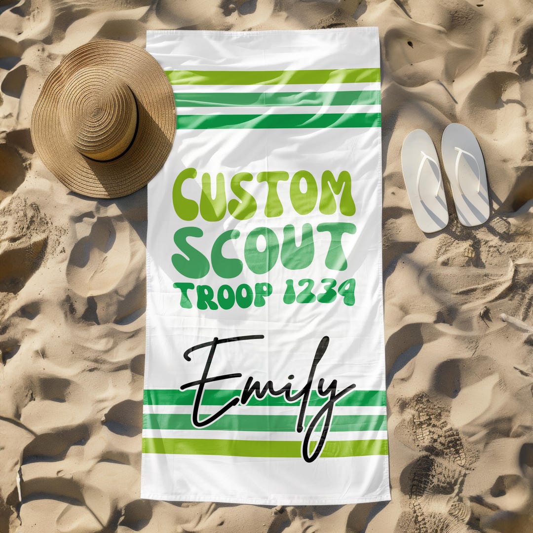 Personalized Scout Beach Towel,summer Camp Gift - Etsy