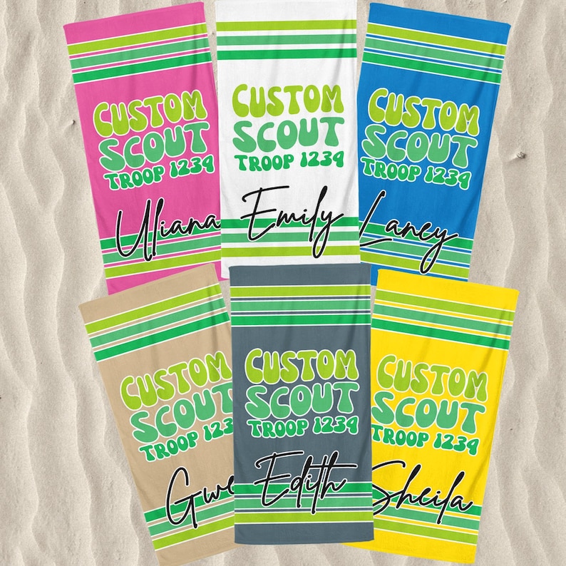 Personalized Scout Beach Towel,summer Camp Gift - Etsy