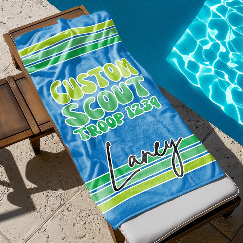 Personalized Scout Beach Towel,summer Camp Gift - Etsy