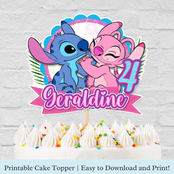 Lilo and Stitch Cake Topper Printable - Etsy
