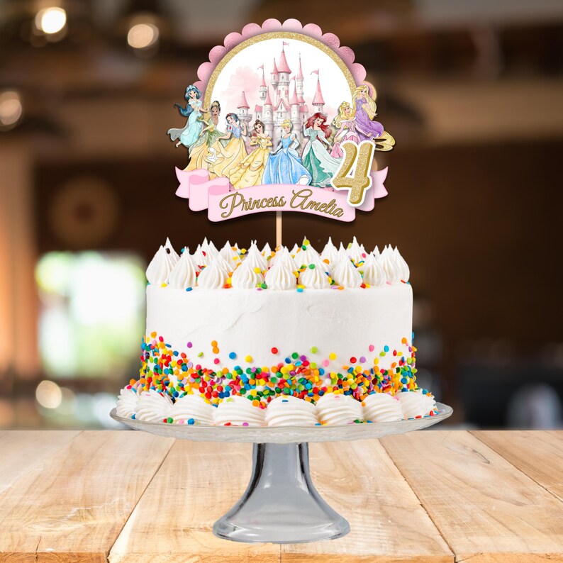 Printable Digital Cake Topper Princess - Princess Cake Topper ...