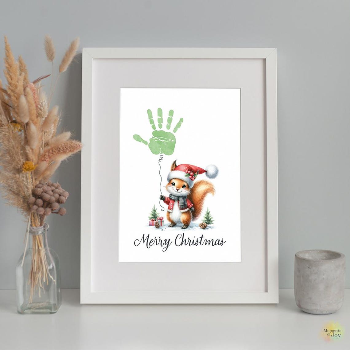 Handprint Christmas Artwork – DIY Squirrel Design for Kids, Gift Idea ...