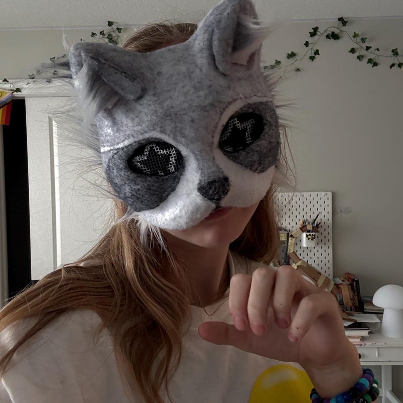 Raccoon Mask - Etsy