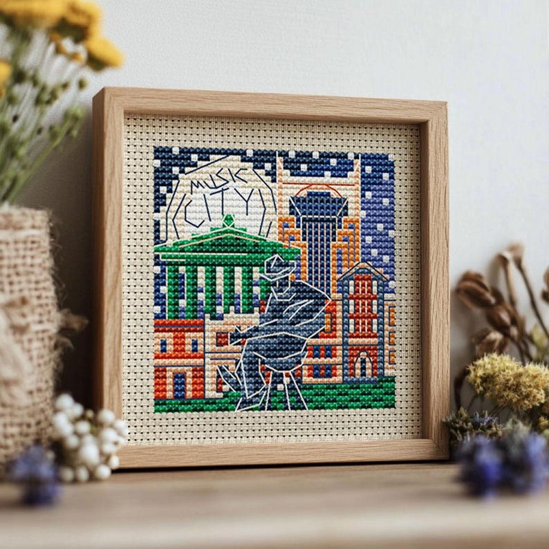Nashville Cross Stitch Pattern PDF - Modern Embroidery Design - Etsy