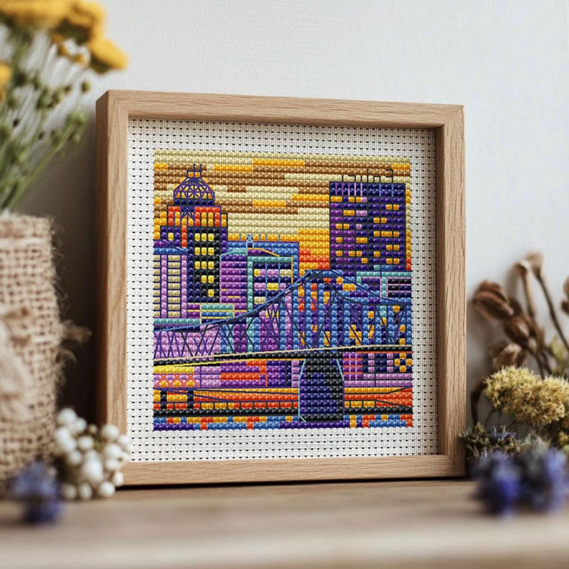Louisville Skyline Cross Stitch Pattern PDF | Modern Cross Stitch ...