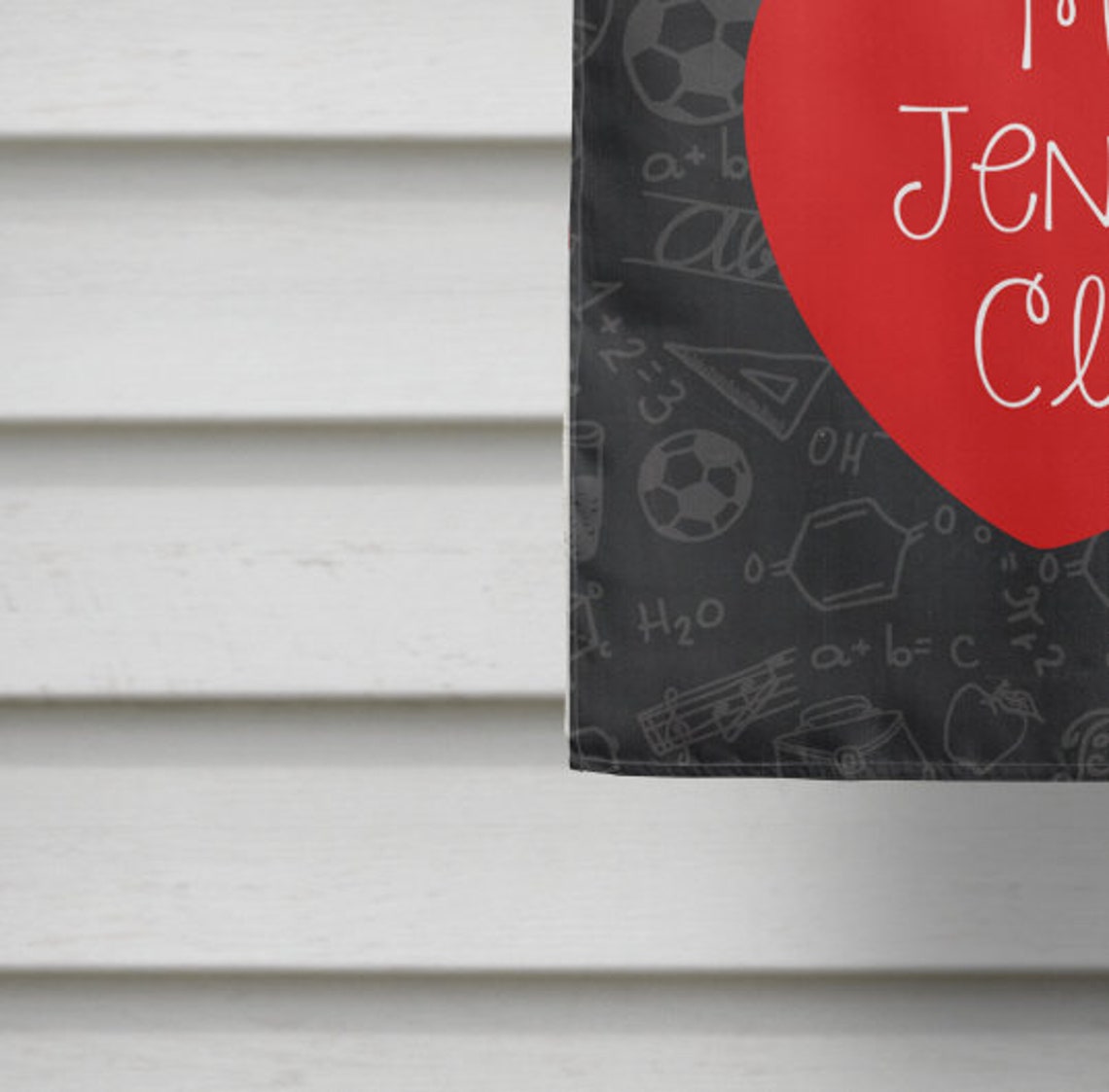 Teacher Apple Classroom Custom Wreath House Flag 24 X - Etsy