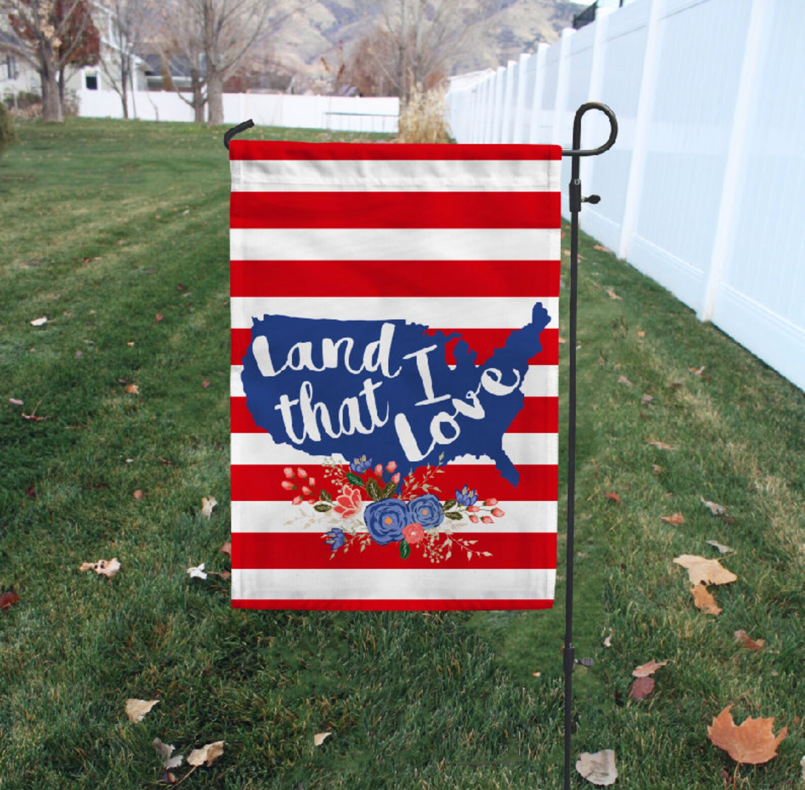Land I Love Home & Garden Flag Patriotic Flags - Etsy