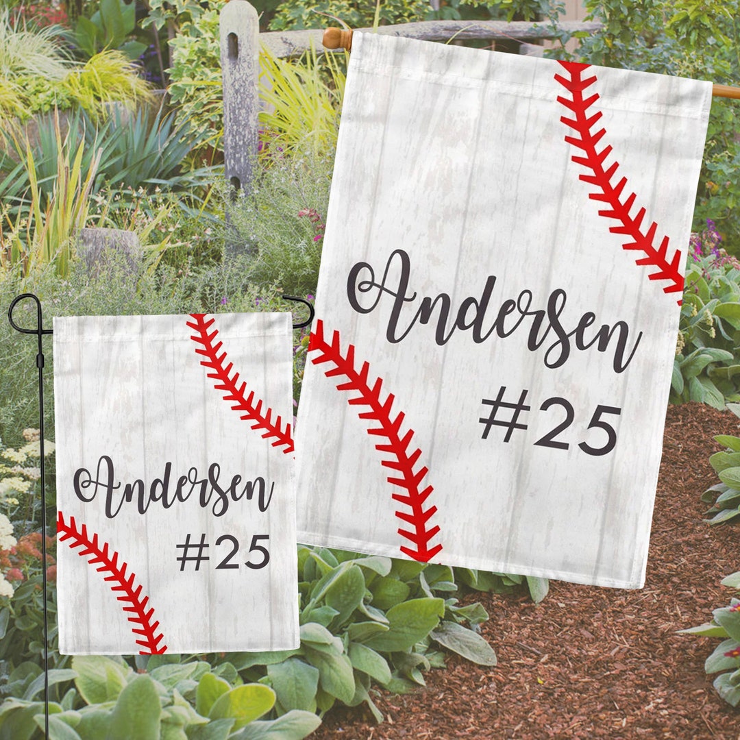 Personalized Baseball Sports Garden Flag, Custom Garden House Flag ...
