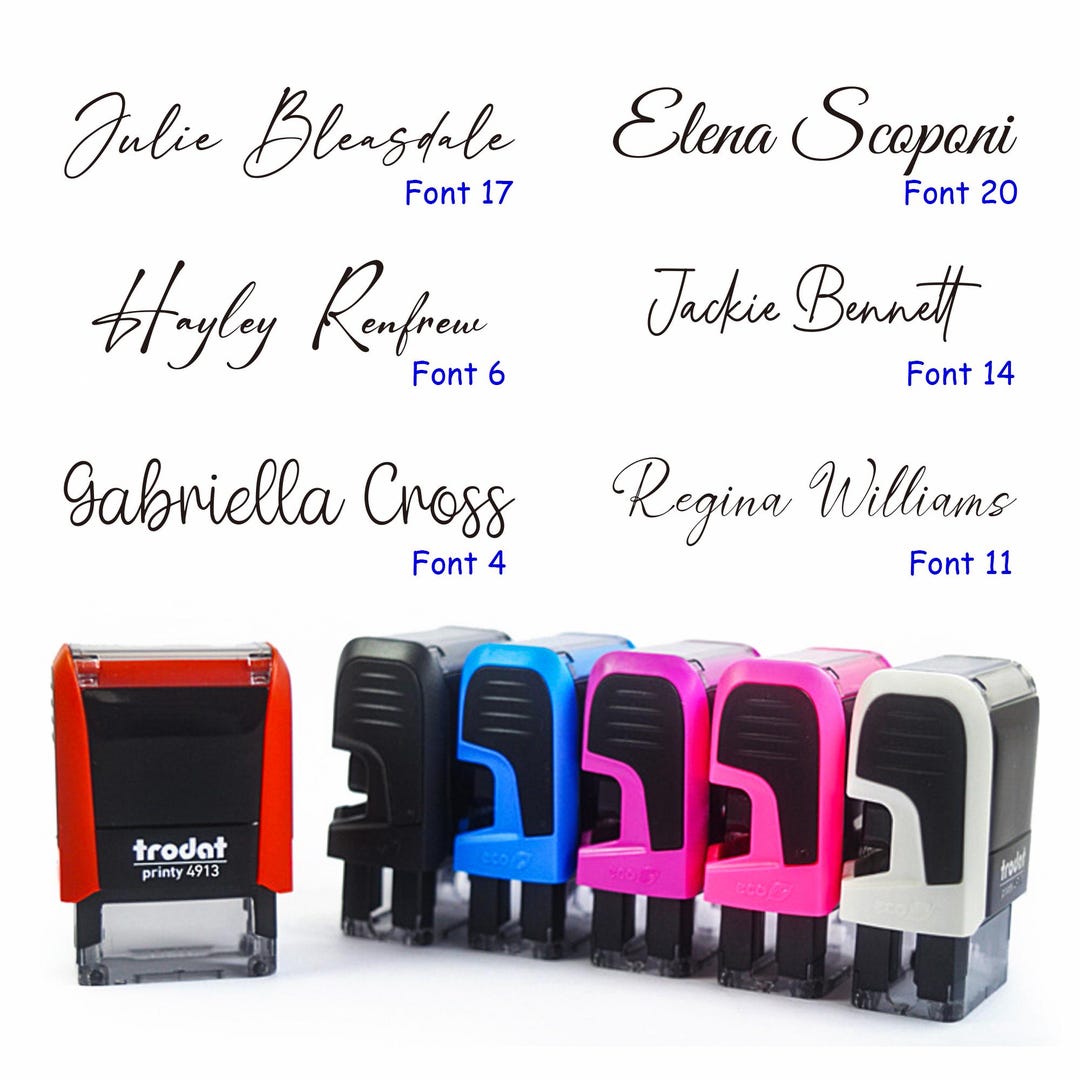 Personalized SIGNATURE STAMP, Personalized Name Stamper, Custom Stamp ...