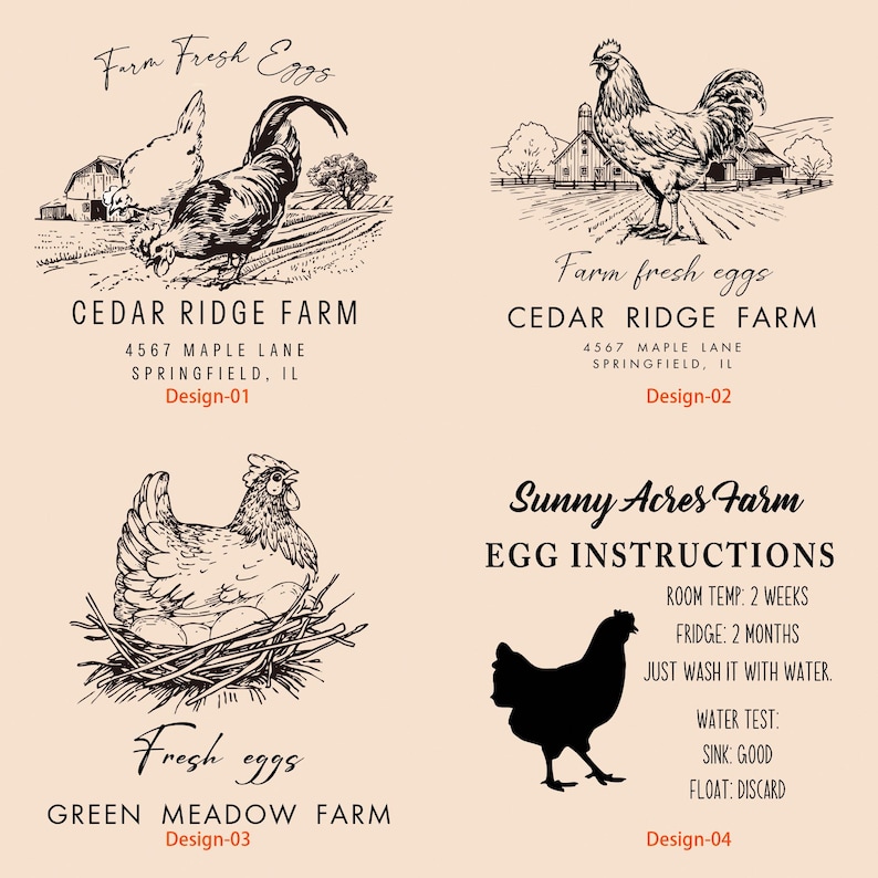 EGG CARTON STAMP, Farm Stamp, Chicken Egg Stamp, Personalized Farm Logo ...