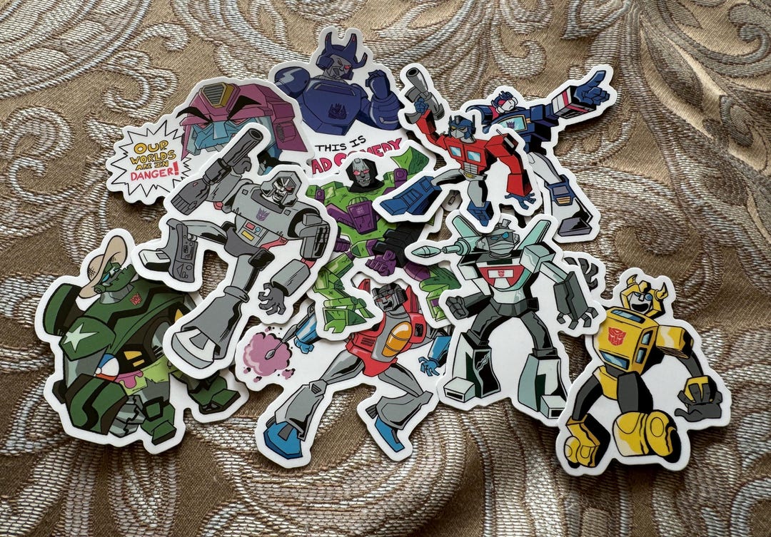 Assorted Cartoon-y Transformers Vinyl Stickers/decals (pick One) - Etsy