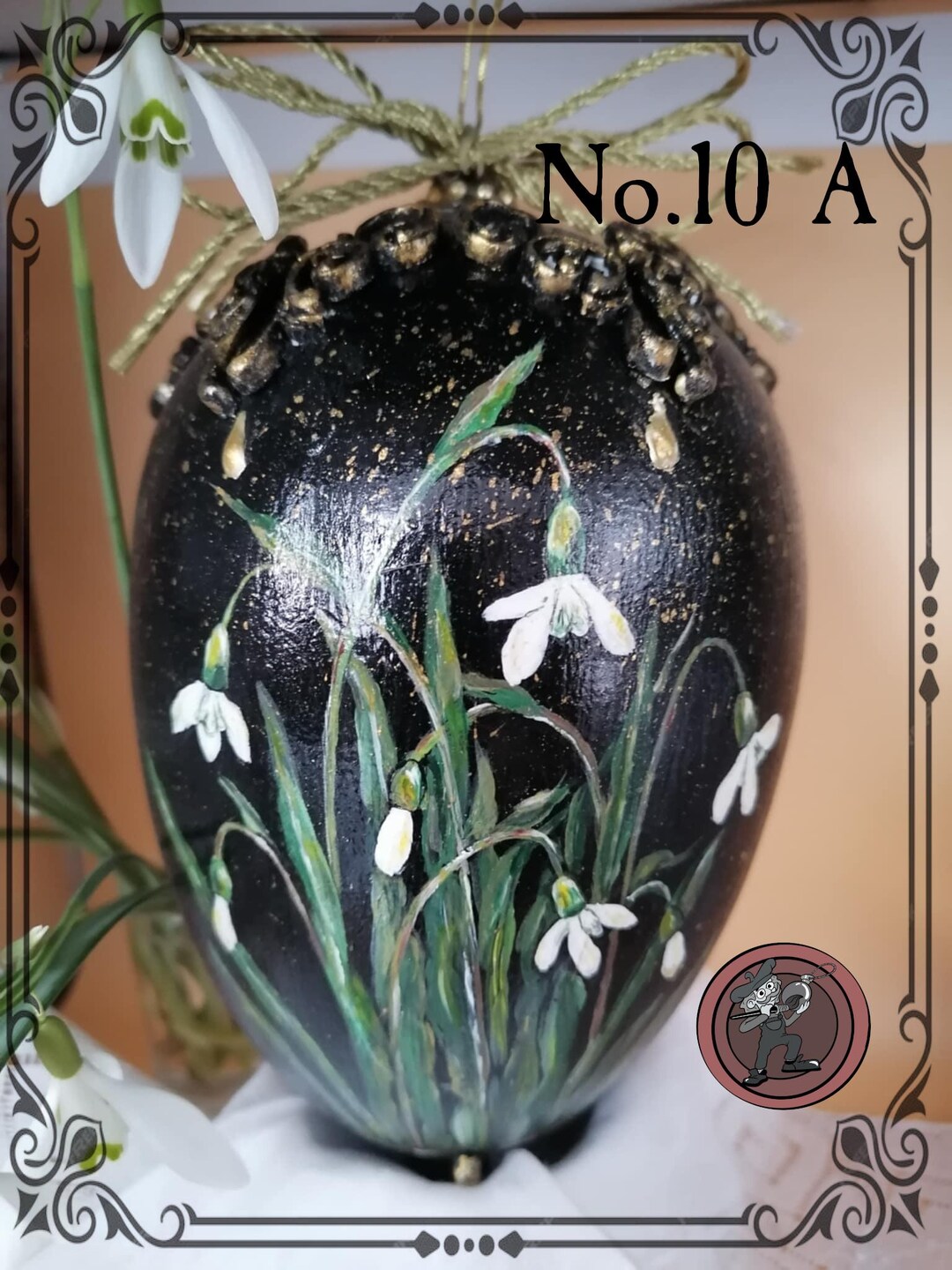 No.10a Handmade Decorative Easter Egg Bauble. Seasonal Easter Egg, Handmade and Hand Painted. - Etsy