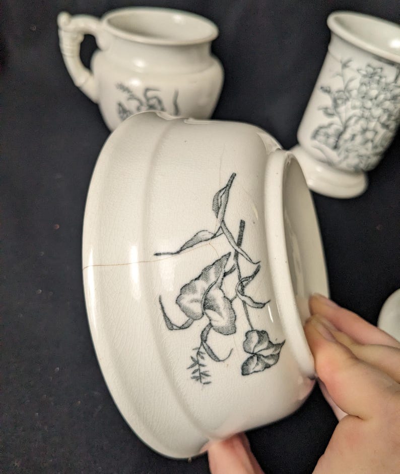 Antique American Edwin Bennett Pottery Chamber Set - Etsy