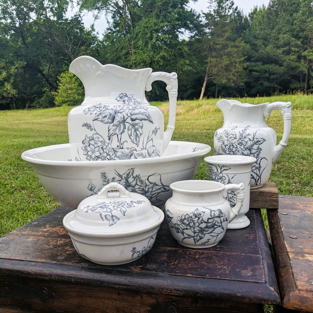 Antique American Edwin Bennett Pottery Chamber Set - Etsy