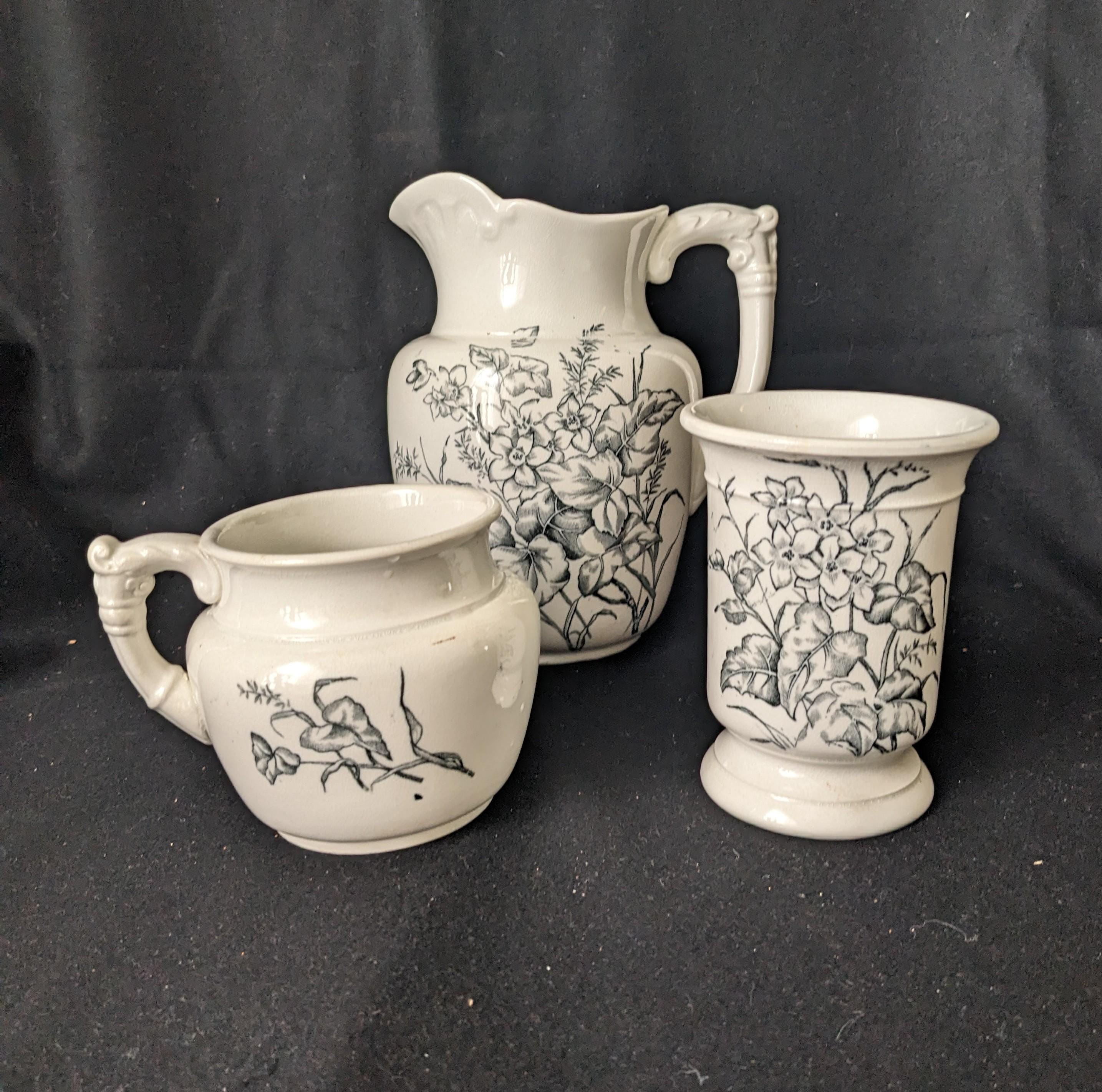 Antique American Edwin Bennett Pottery Chamber Set - Etsy