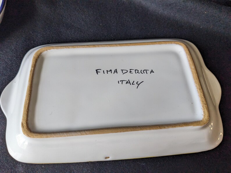 Vintage Italian Deruta Ceramic Dishes 3 Pc - Etsy