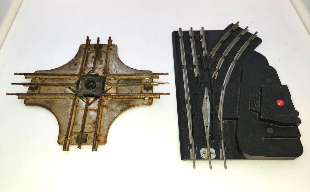 Lot of 2 Vintage Marx o Gauge Model Train Tracks Switch, Crossover - Etsy