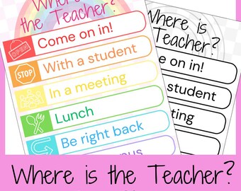 Where is the Social Worker? EDITABLE Door Sign/poster | Groovy Boho ...