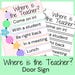 Where is the Teacher? EDITABLE Door Sign/poster | Charm Bracelet ...