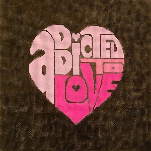 Addicted to Love- Hand Painted Needlepoint Canvas - Etsy