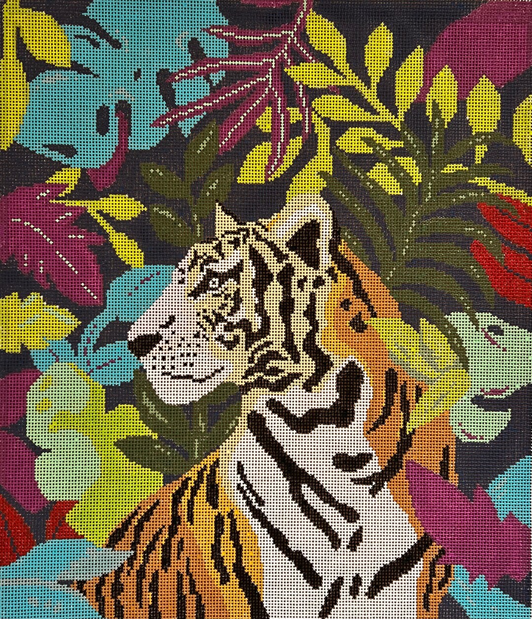Bungle in Jungle- Hand Painted Needlepoint Canvas - Etsy