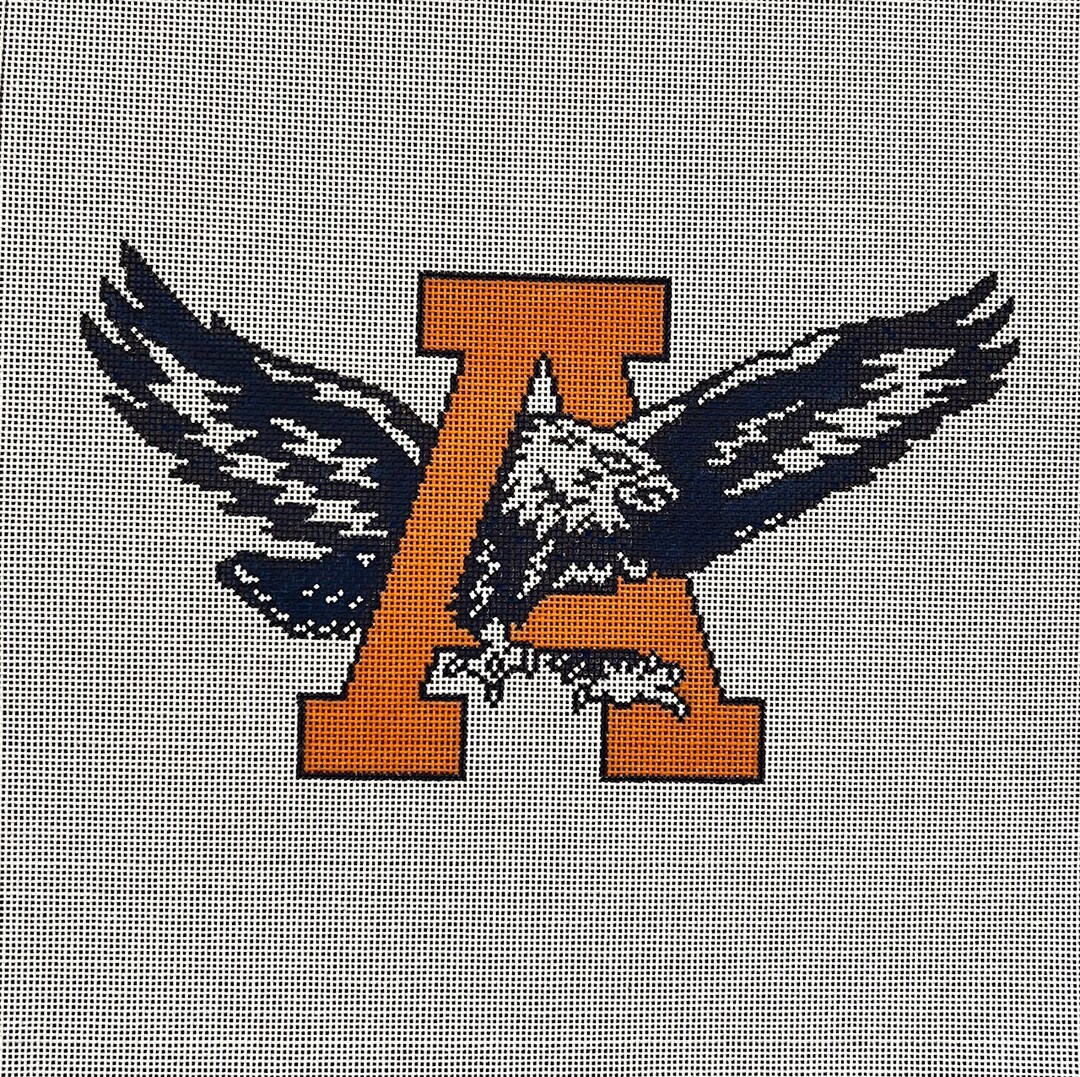 Retro Auburn- Hand Painted Needlepoint Canvas - Etsy