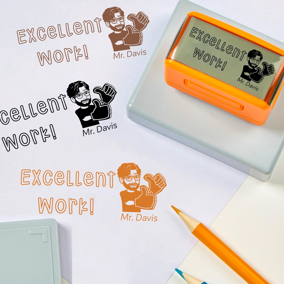 Personalized Bitmoji Stamp Gift, Custom Bitmoji Teacher Stamp ...