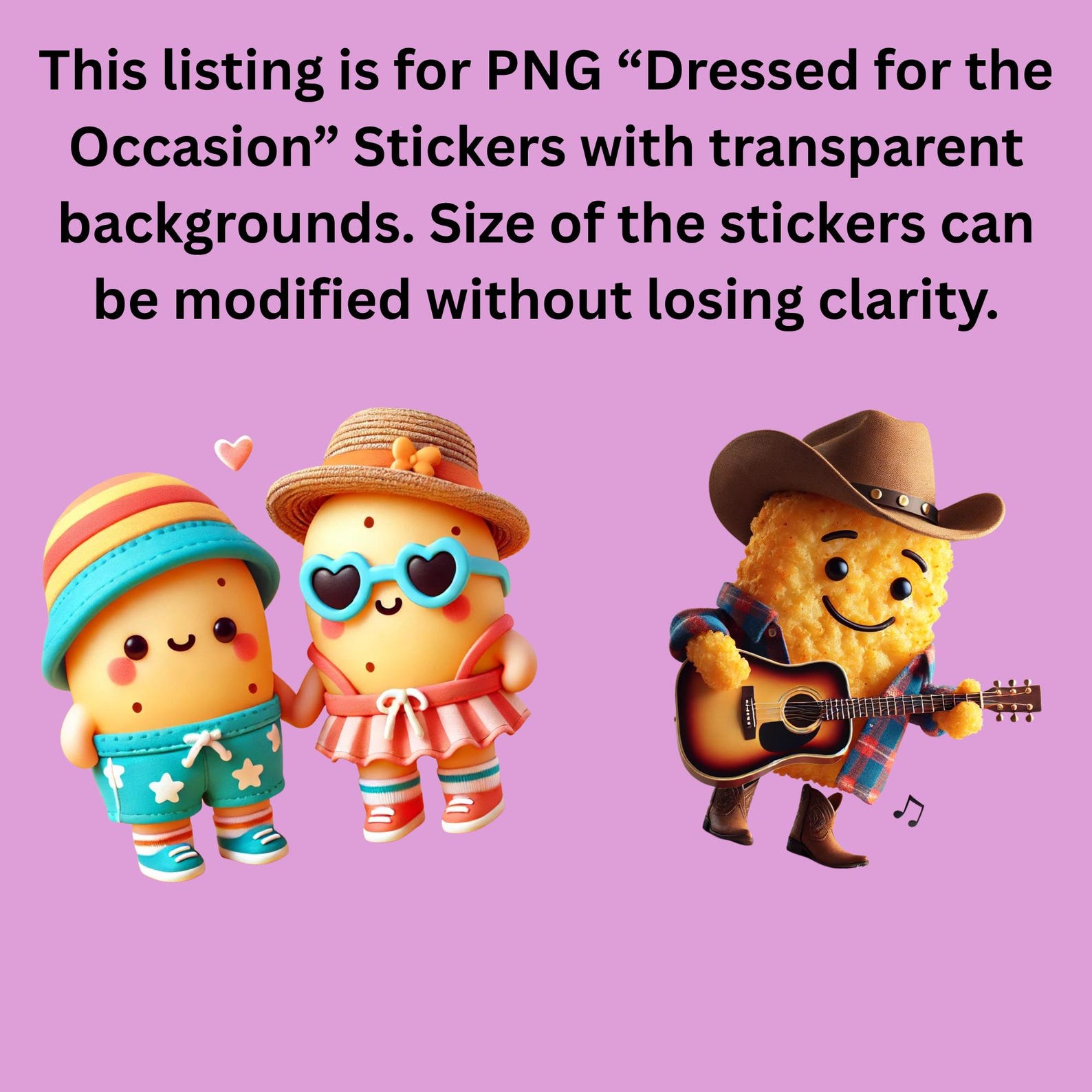 Tater Tot Stickers PNG – Dressed for the Occasion, 15 Downloadable ...