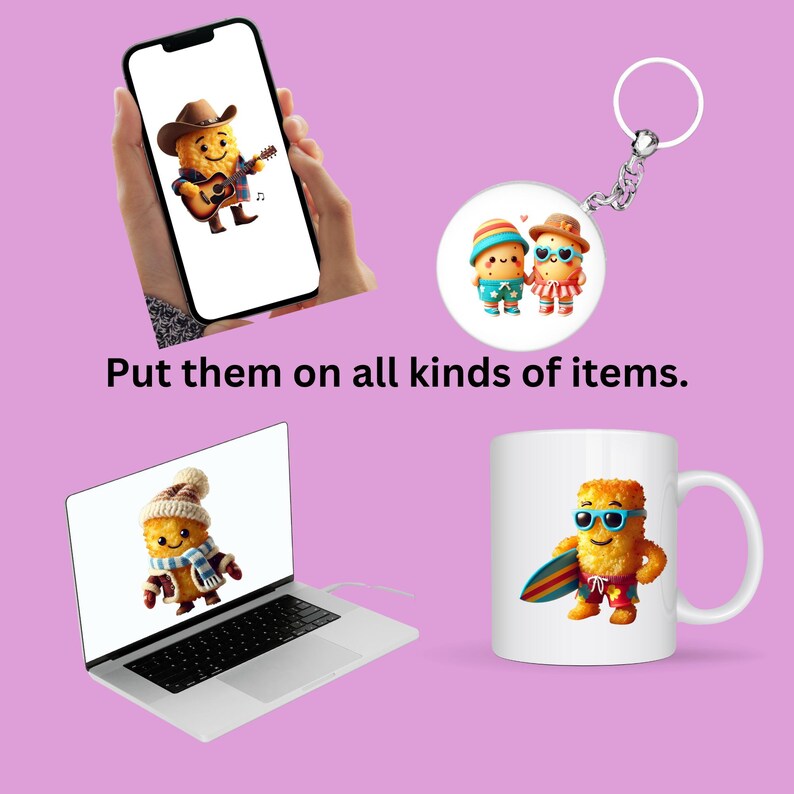 Tater Tot Stickers PNG – Dressed for the Occasion, 15 Downloadable ...