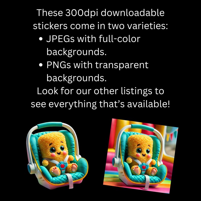 Tater Tot Baby PNG Stickers, 4 Inch Digital Download, Transparent ...