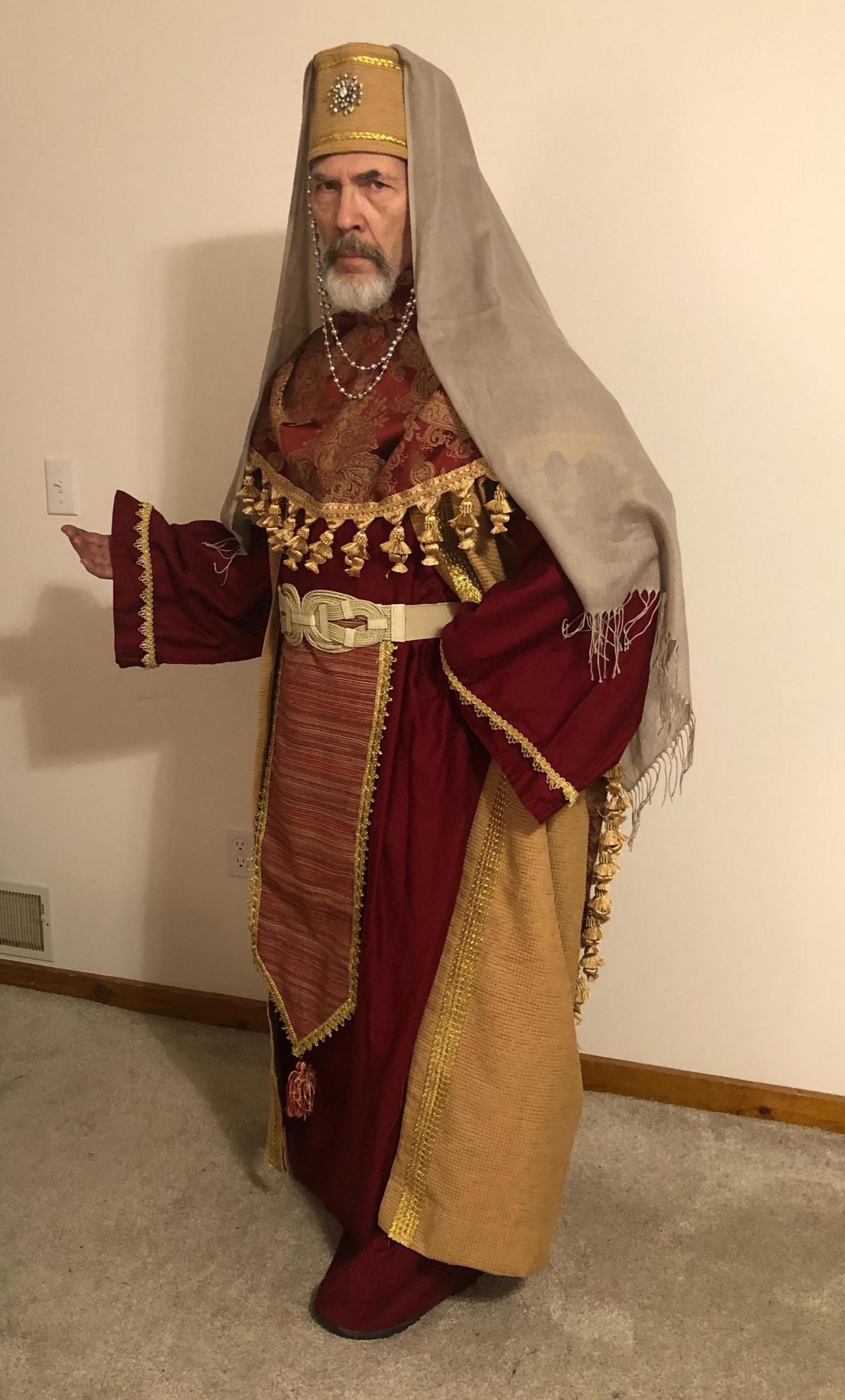 Wisemen Men’s Costume Maroon Bible King Magi Purim Xerxes Nativity ...