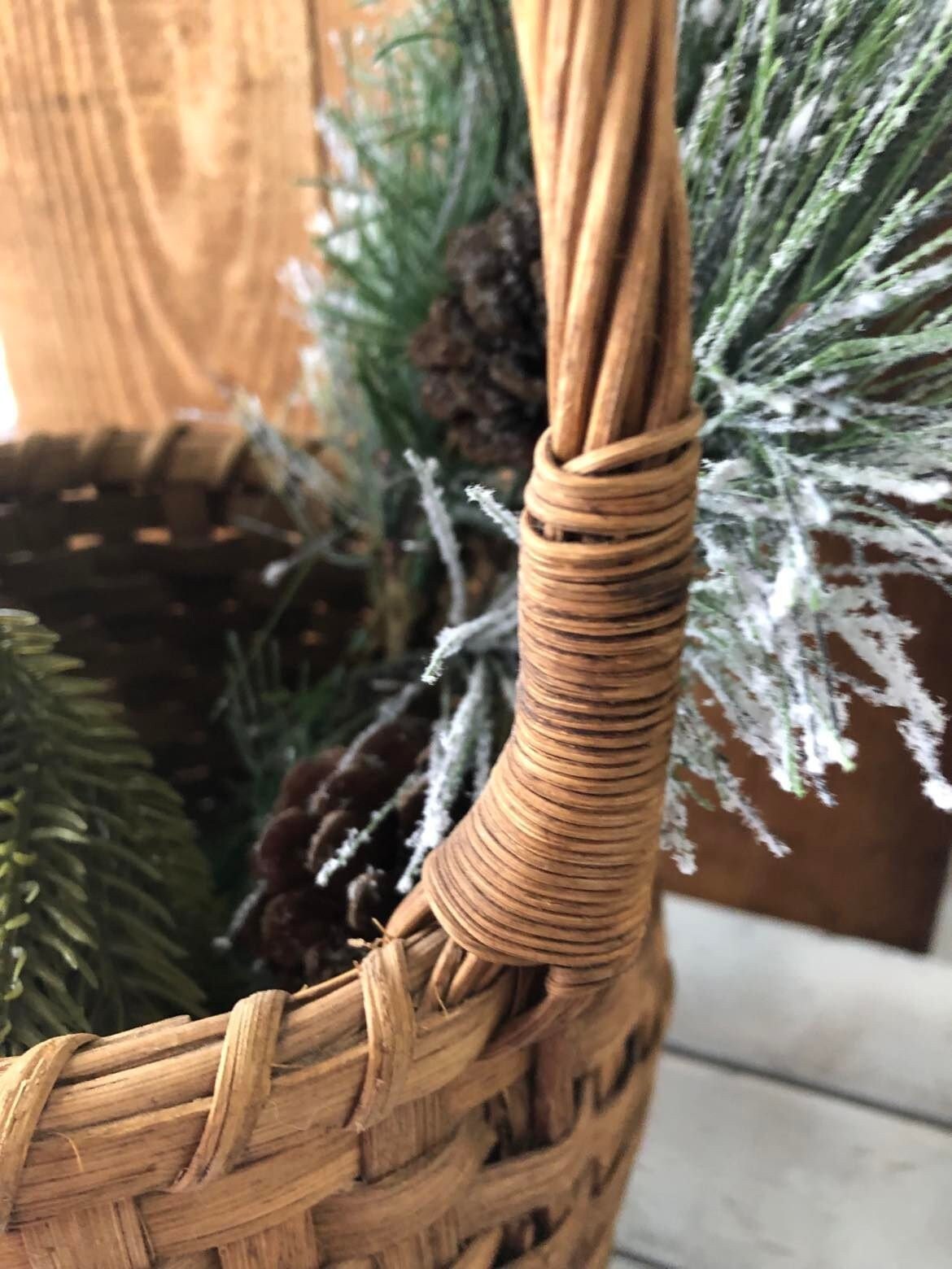 Vintage Flared Handmade Deep Gathering Basket - Etsy