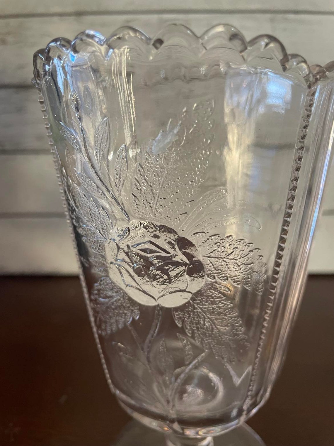 Antique EAPG Celery Vase From Campbell,jones and Co. in Rose Sprig ...