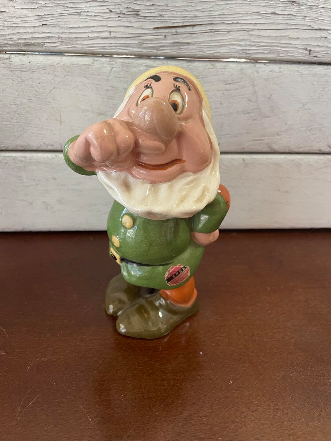 Vintage Disney Sneezy 7 Dwarfts From Evan Shaw Pottery 1940s Snow White - Etsy